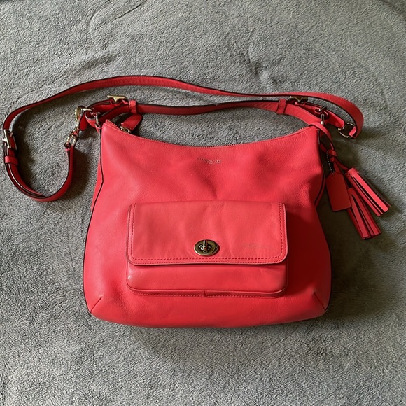 Coach | Bags | Coach Red Orange Leather Legacy Courtenay Hobo 2238 ...